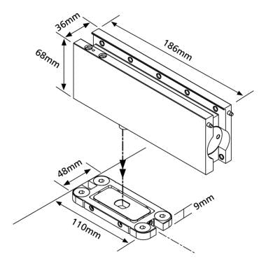 OZONE OCFH-100 (Hydraulic Patch for Glass Door) – handlevandle